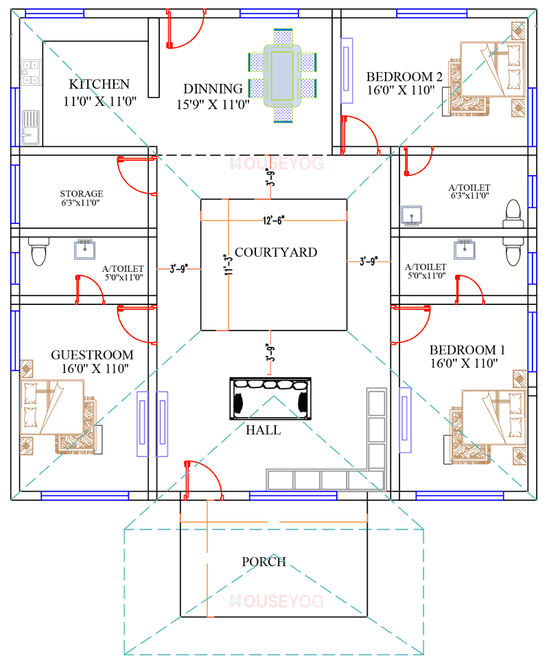 Manaiyadi Sasthiram Measurements for Tamil House Plans